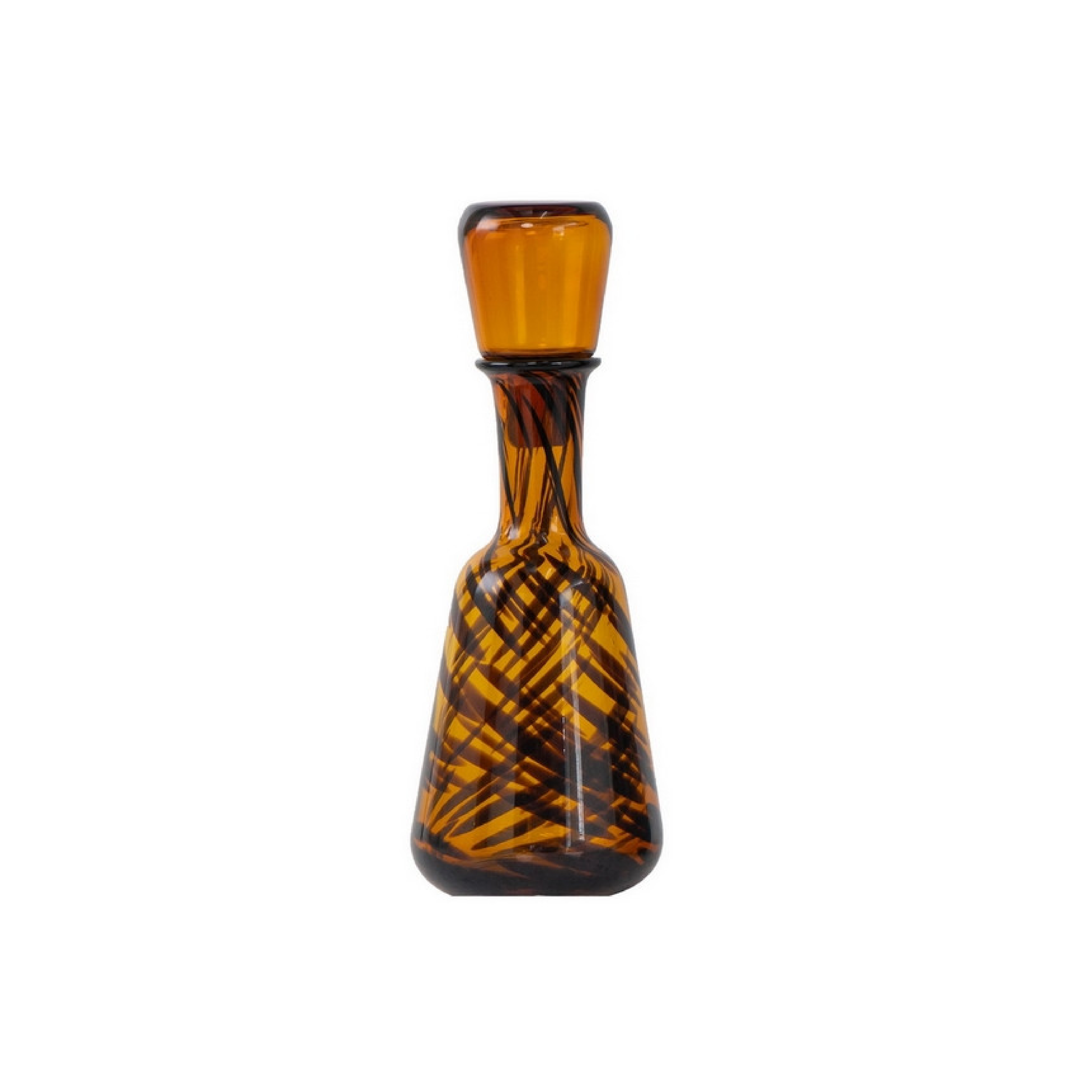 TOBACCO GLASS BOTTLE - SMALL – Copperblue Home & Décor